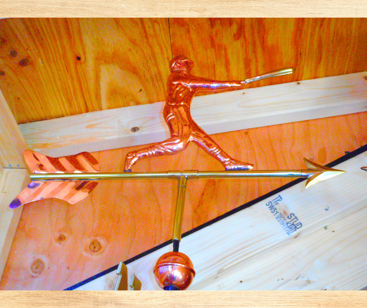 BASEBALL PLAYER WEATHERVANE – Garden Time